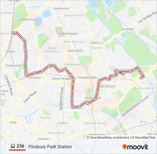 236 Route: Schedules, Stops & Maps - Finsbury Park Station (Updated)