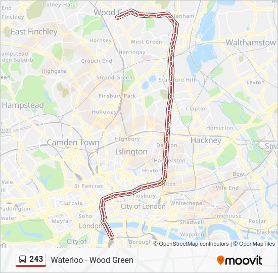 243 Route: Schedules, Stops & Maps - Wood Green (Updated)