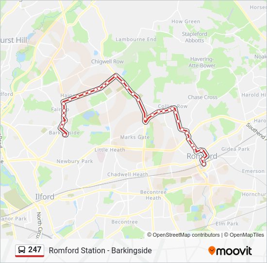247 Route: Schedules, Stops & Maps - Barkingside (Updated)