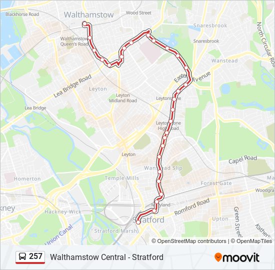 257 Route: Schedules, Stops & Maps - Walthamstow Central (Updated)