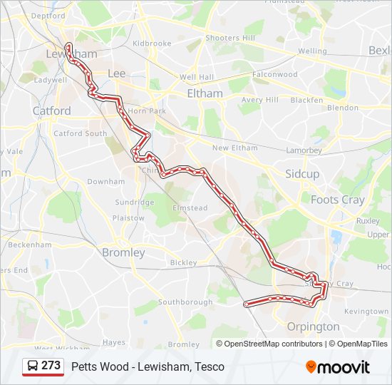273 Route: Schedules, Stops & Maps - Lewisham, Tesco (Updated)