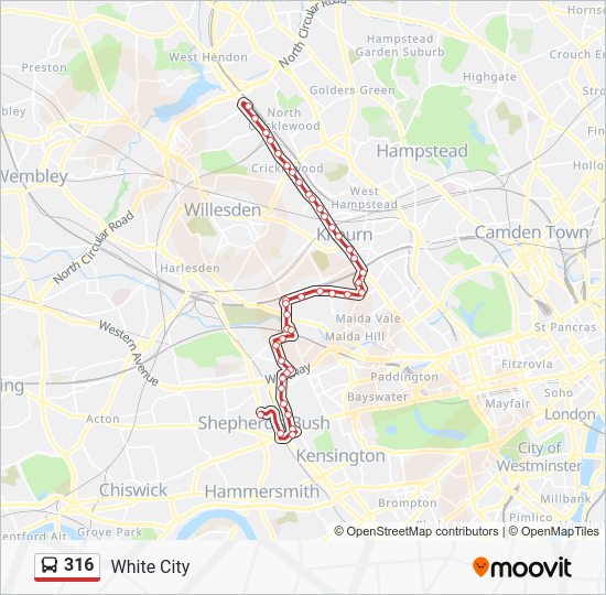 316 Route: Schedules, Stops & Maps - White City (Updated)