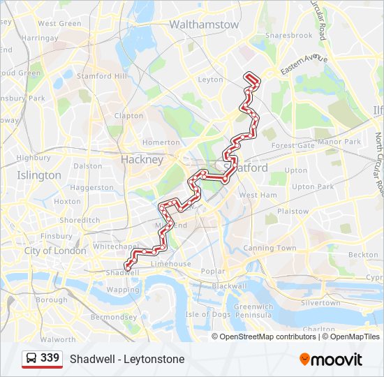 339 Route: Schedules, Stops & Maps - Leytonstone (Updated)