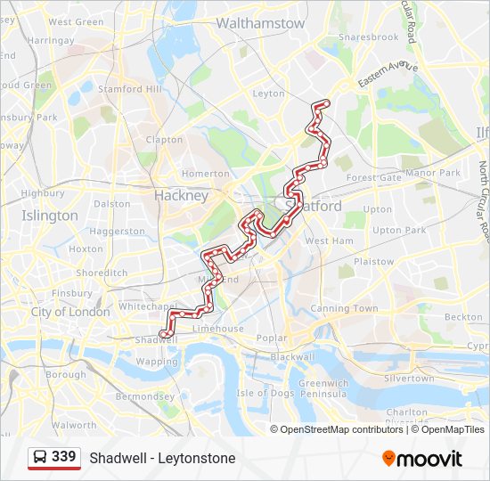 339 Route: Schedules, Stops & Maps - Leytonstone (Updated)