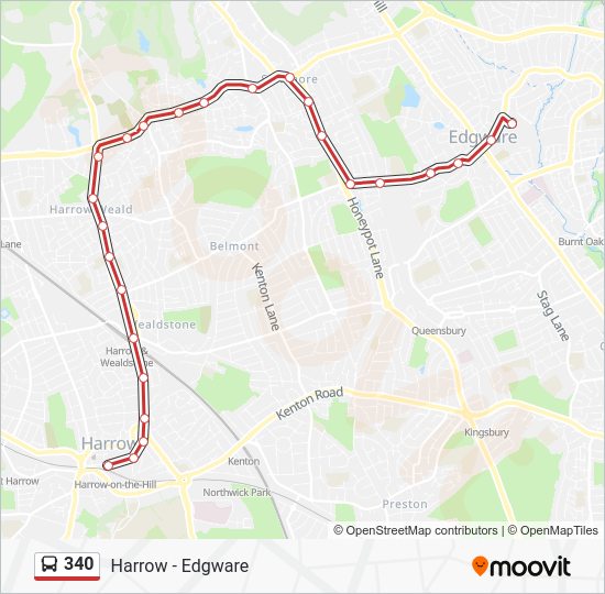 340 Route: Schedules, Stops & Maps - Harrow (Updated)
