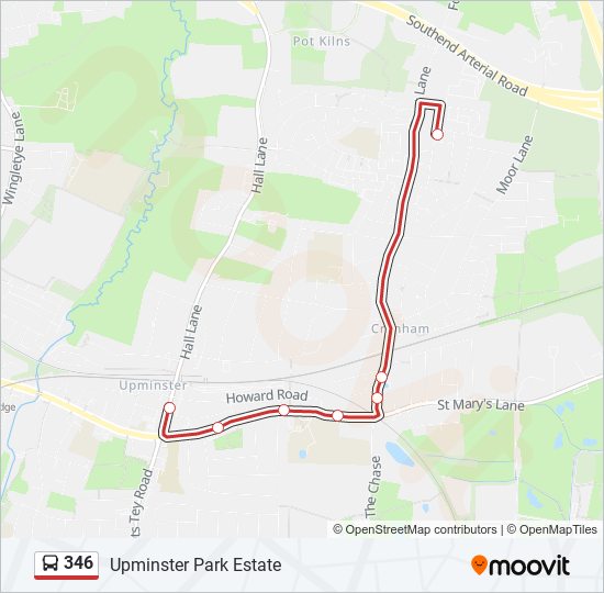 346 Route Schedules Stops Maps Upminster Park Estate Updated 346-route-schedules-stops-maps-upminster-park-estate-updated
