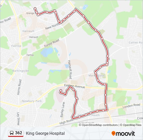 362 Route: Schedules, Stops & Maps - King George Hospital (Updated)
