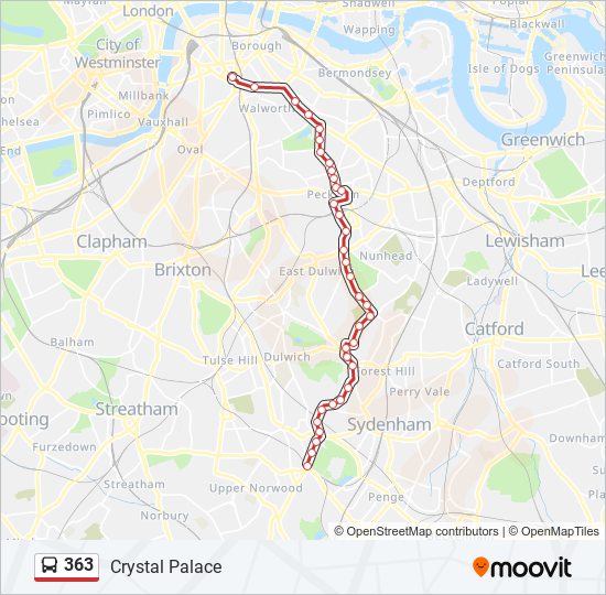 363 Route: Schedules, Stops & Maps - Crystal Palace (Updated)