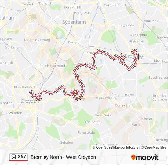 367 Route: Schedules, Stops & Maps - Bromley North (Updated)