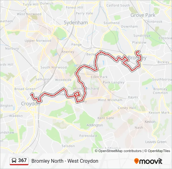 367 Route: Schedules, Stops & Maps - Bromley North (Updated)