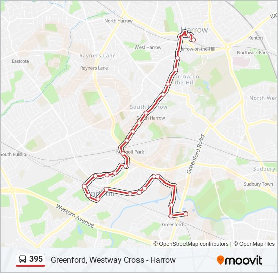 395 Route: Schedules, Stops & Maps - Harrow (Updated)