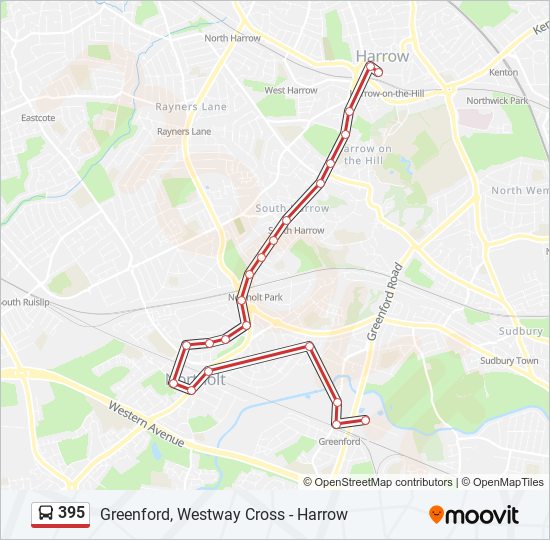 395 Route: Schedules, Stops & Maps - Harrow (Updated)