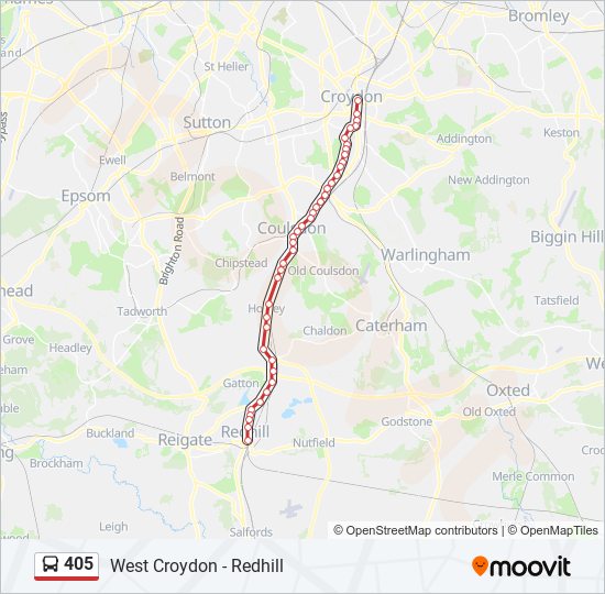 405 Route: Schedules, Stops & Maps - Redhill (Updated)