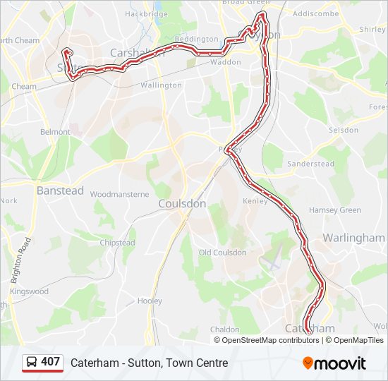 407 Route: Schedules, Stops & Maps - Sutton, Town Centre (Updated)