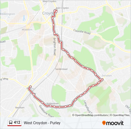 412 Route: Schedules, Stops & Maps - West Croydon (Updated)
