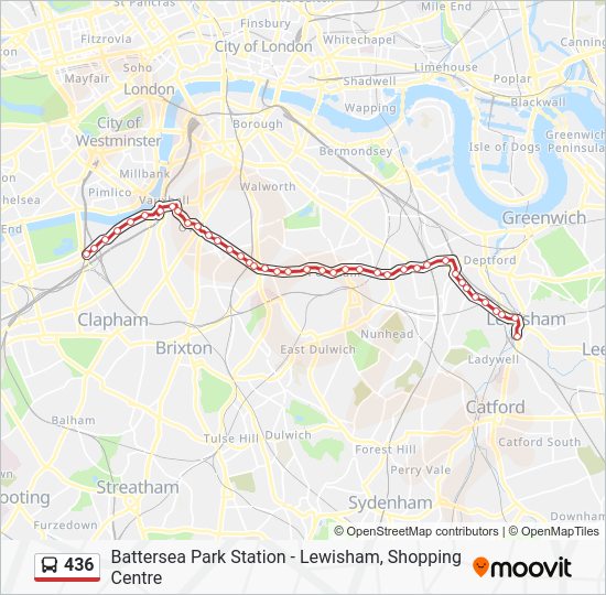436 Route: Schedules, Stops & Maps - Lewisham, Shopping Centre (Updated)