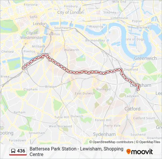 436 Route: Schedules, Stops & Maps - Lewisham, Shopping Centre (Updated)