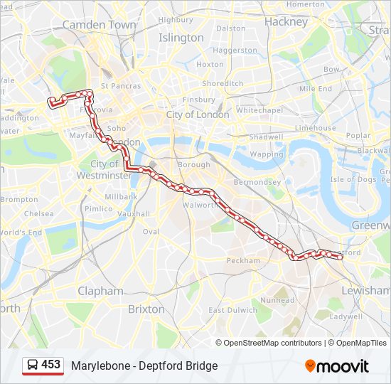 453 Route: Schedules, Stops & Maps - Marylebone (Updated)