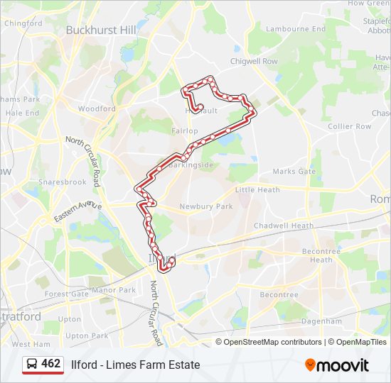 462 Route: Schedules, Stops & Maps - Ilford (Updated)