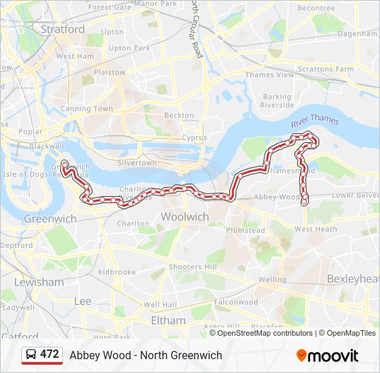 472 Route: Schedules, Stops & Maps - North Greenwich (Updated)