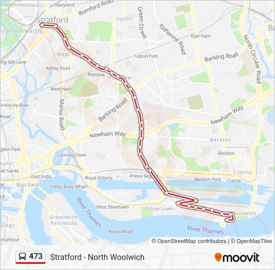473 Route: Schedules, Stops & Maps - North Woolwich (Updated)