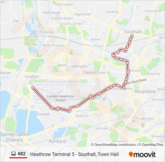 482 Route: Schedules, Stops & Maps - Heathrow Terminal 5 (Updated)