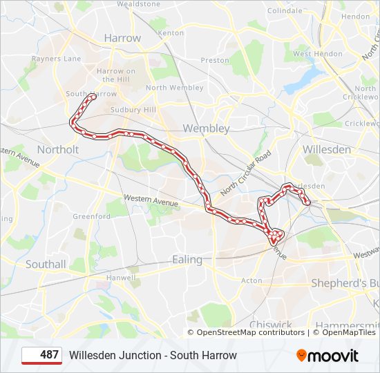 487 Route: Schedules, Stops & Maps - South Harrow (Updated)