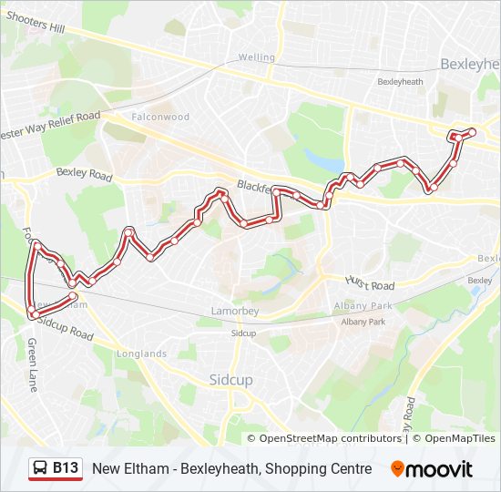 b13 Route: Schedules, Stops & Maps - New Eltham (Updated)
