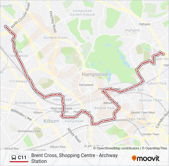 C11 Route: Schedules, Stops & Maps - Brent Cross, Shopping Centre (Updated)