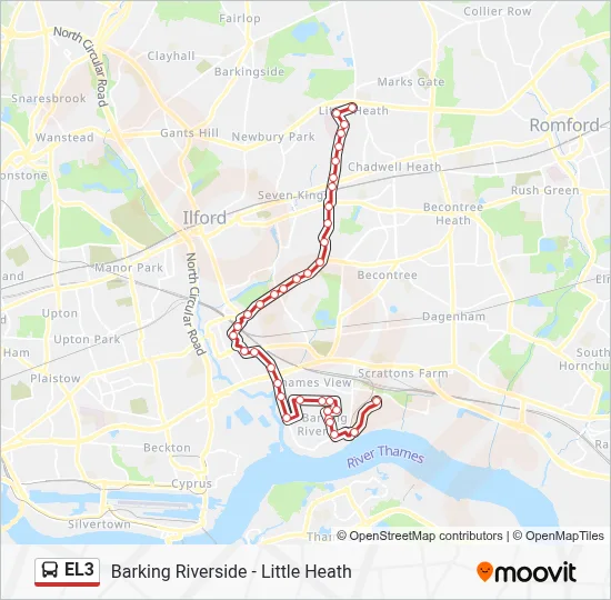 EL3 Route: Schedules, Stops & Maps - Little Heath (Updated)