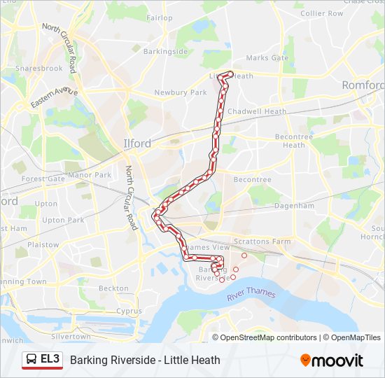 el3 Route: Schedules, Stops & Maps - Barking Riverside (Updated)