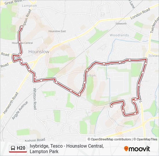 H20 Route: Schedules, Stops & Maps - Ivybridge, Tesco (Updated)