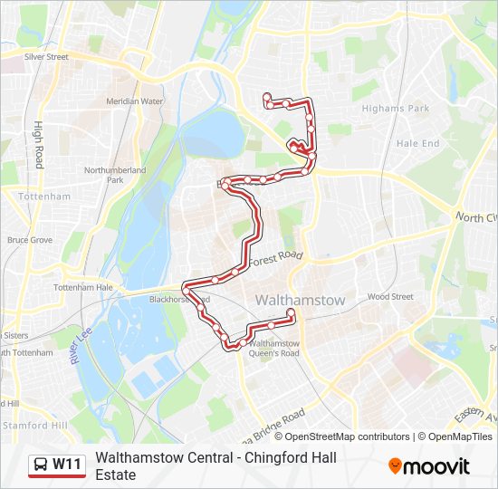 W11 Route: Schedules, Stops & Maps - Chingford Hall Estate (Updated)