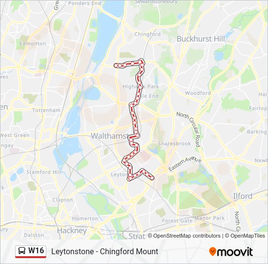 W16 Route: Schedules, Stops & Maps - Leytonstone (Updated)