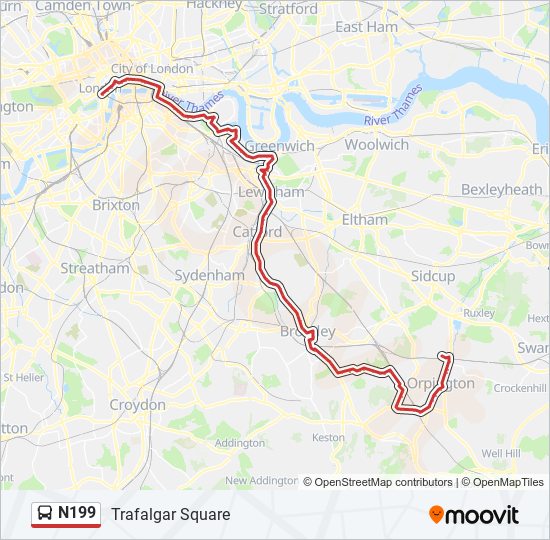 n199 Route: Schedules, Stops & Maps - Trafalgar Square (Updated)