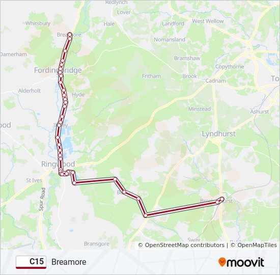 c15 Route: Schedules, Stops & Maps - Breamore (Updated)