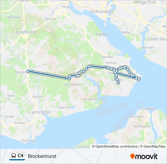 c4 Route: Schedules, Stops & Maps - Brockenhurst (Updated)