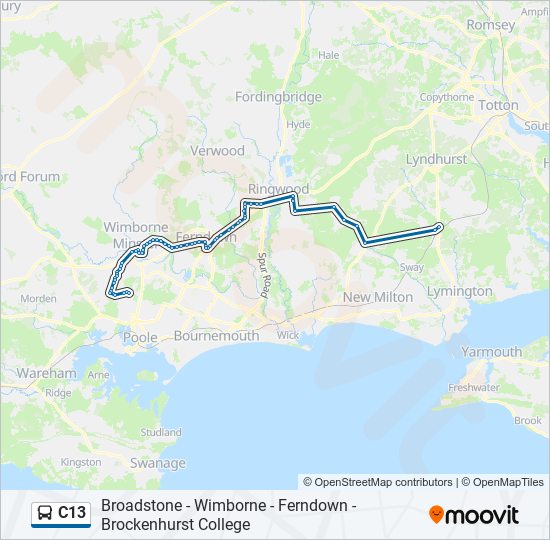 c13 Route: Schedules, Stops & Maps - Broadstone (Updated)