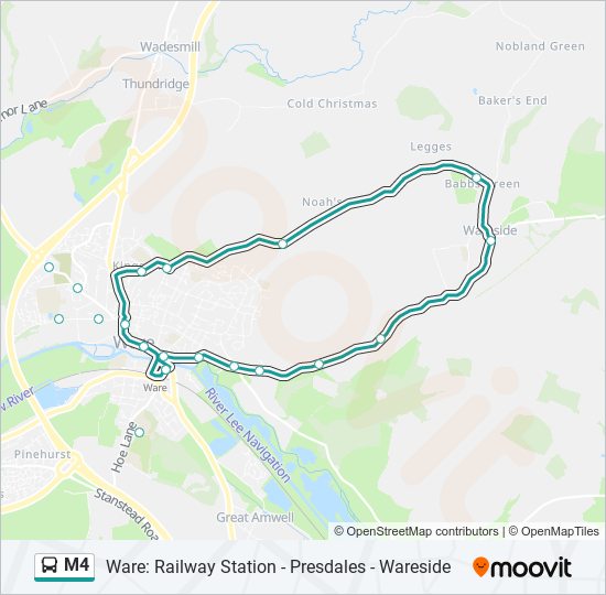 m4 Route: Schedules, Stops & Maps - Ware (Updated)