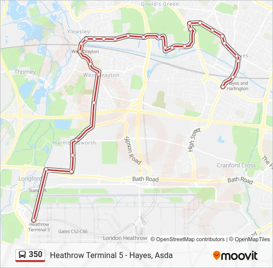 350 Route: Schedules, Stops & Maps - Hayes, Asda (Updated)