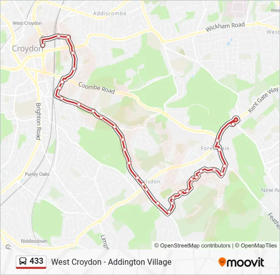 433 Route: Schedules, Stops & Maps - Addington Village (Updated)