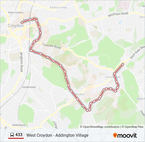 433 Route Schedules Stops Maps West Croydon Updated 433-route-schedules-stops-maps-west-croydon-updated