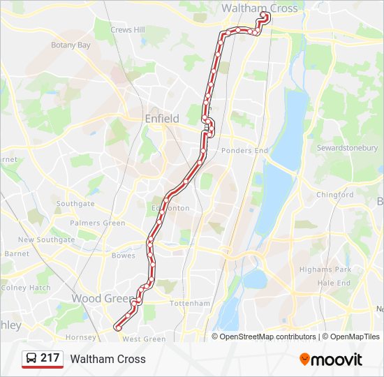 217 Route: Schedules, Stops & Maps - Waltham Cross (Updated)