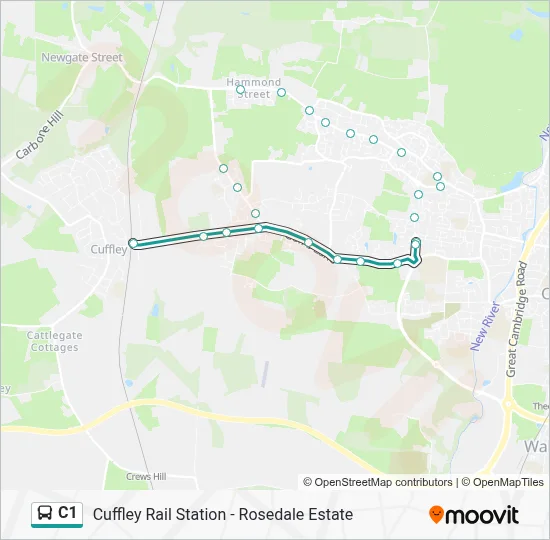 C1 Route: Schedules, Stops & Maps - Cuffley (Updated)