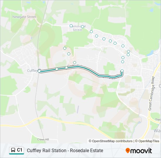 c1 Route: Schedules, Stops & Maps - Cheshunt (Updated)