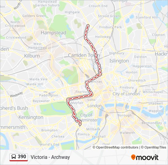 390 Route: Schedules, Stops & Maps - Victoria (Updated)