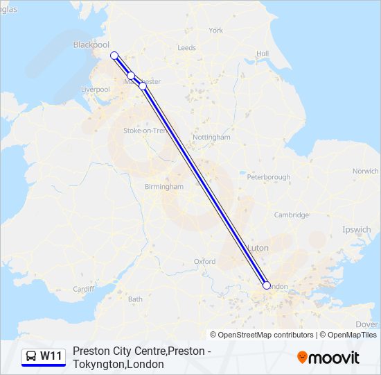 w11 Route: Schedules, Stops & Maps - Preston City Centre (Updated)