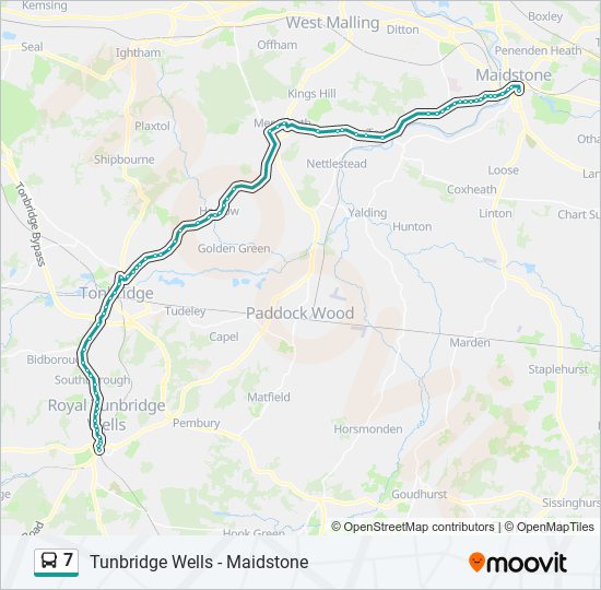 7 Route: Schedules, Stops & Maps - Tunbridge Wells (Updated)