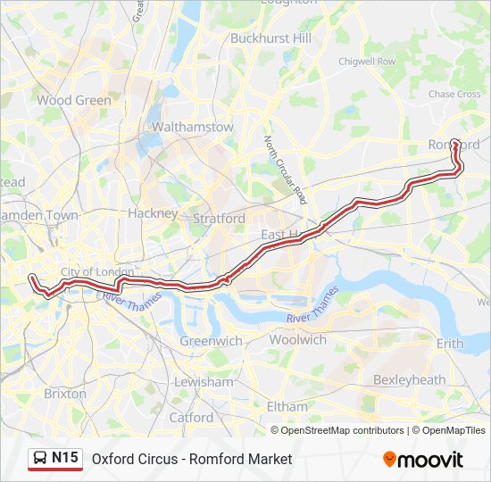 n15 Route: Schedules, Stops & Maps - Romford Market (Updated)