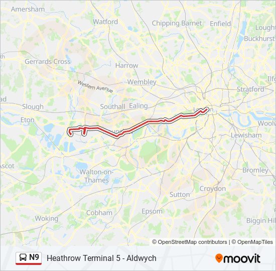 n9 Route: Schedules, Stops & Maps - Aldwych (Updated)